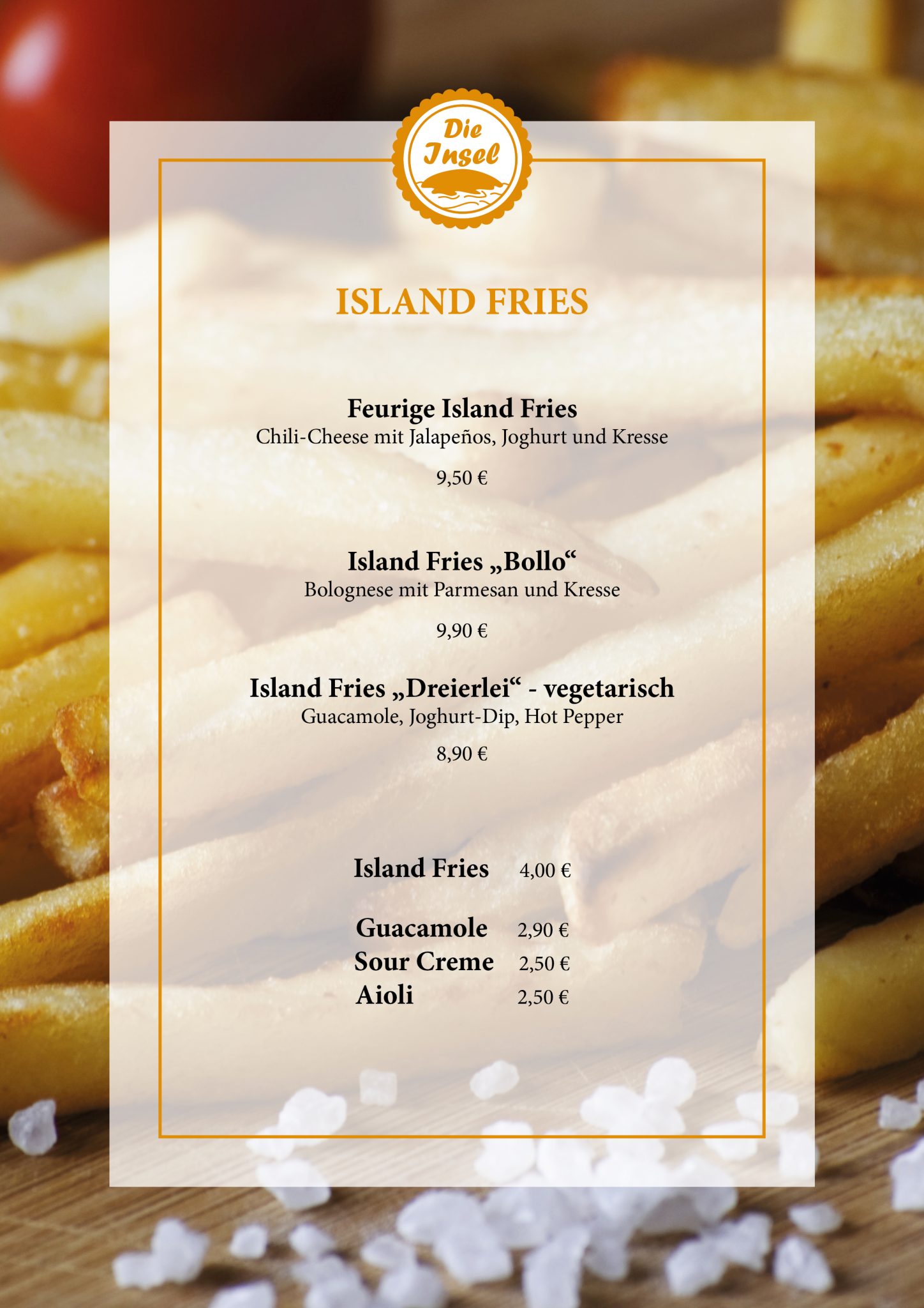 Neu – Island Fries – Die Insel Biergarten